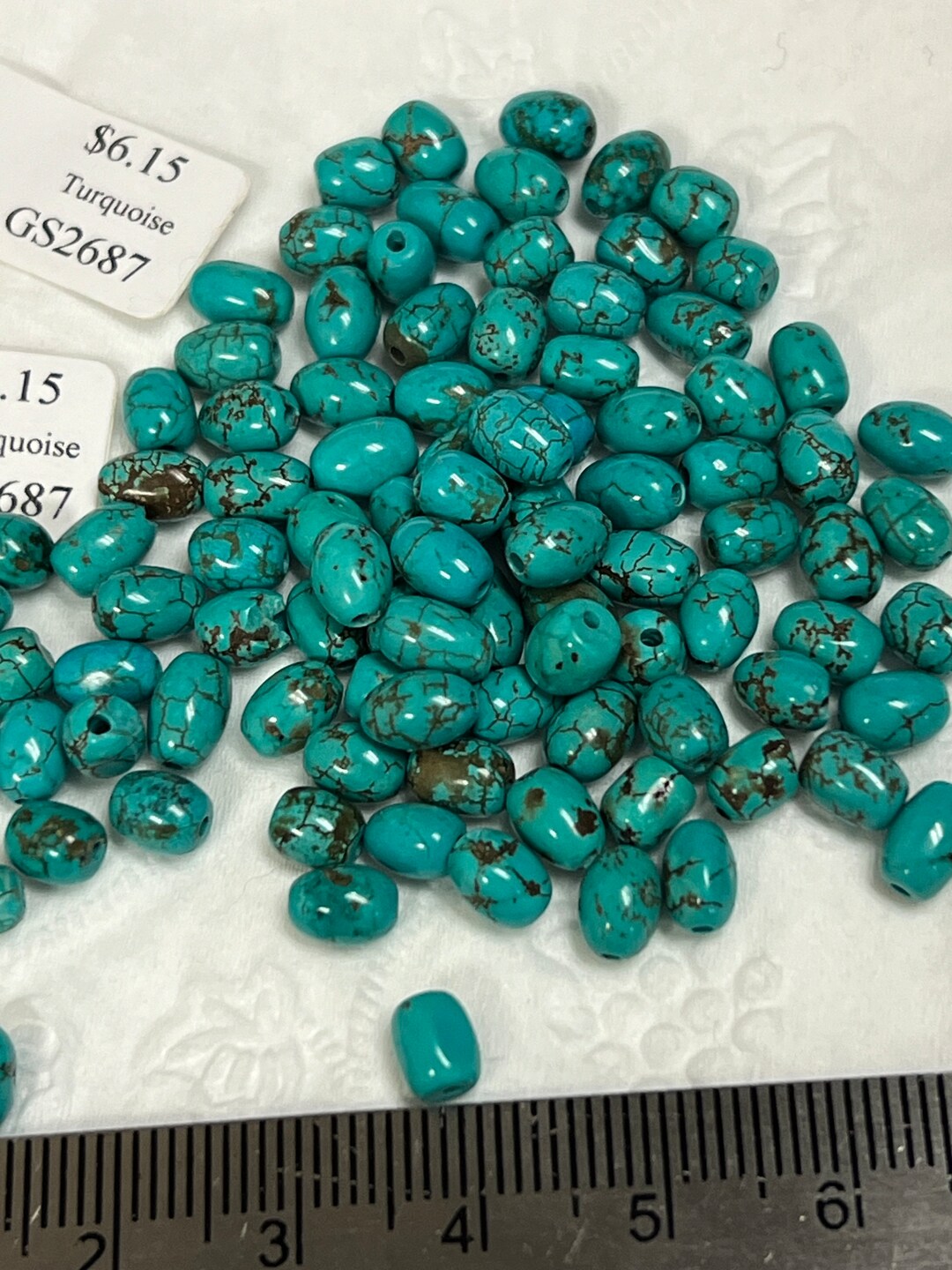 3mm X 2mm Turquoise Barrel Beads - Etsy