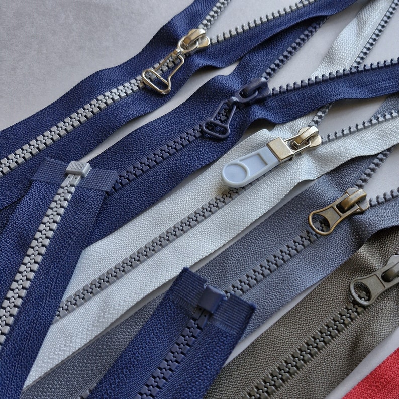 Open Ended Zipper 70-85cm Divisible Zipper Plastic Separating Chunky ...