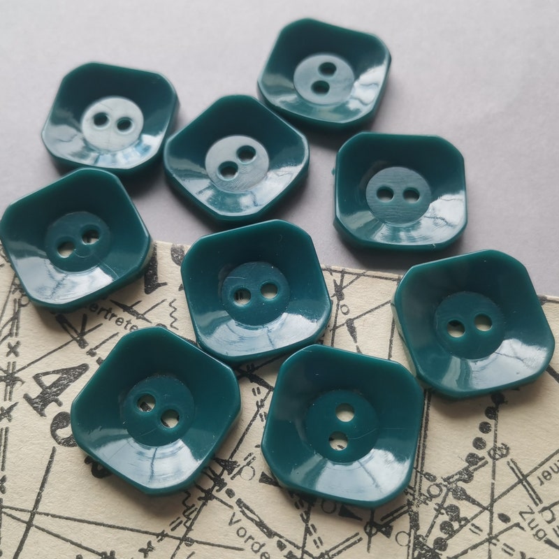 Teal Buttons - Etsy