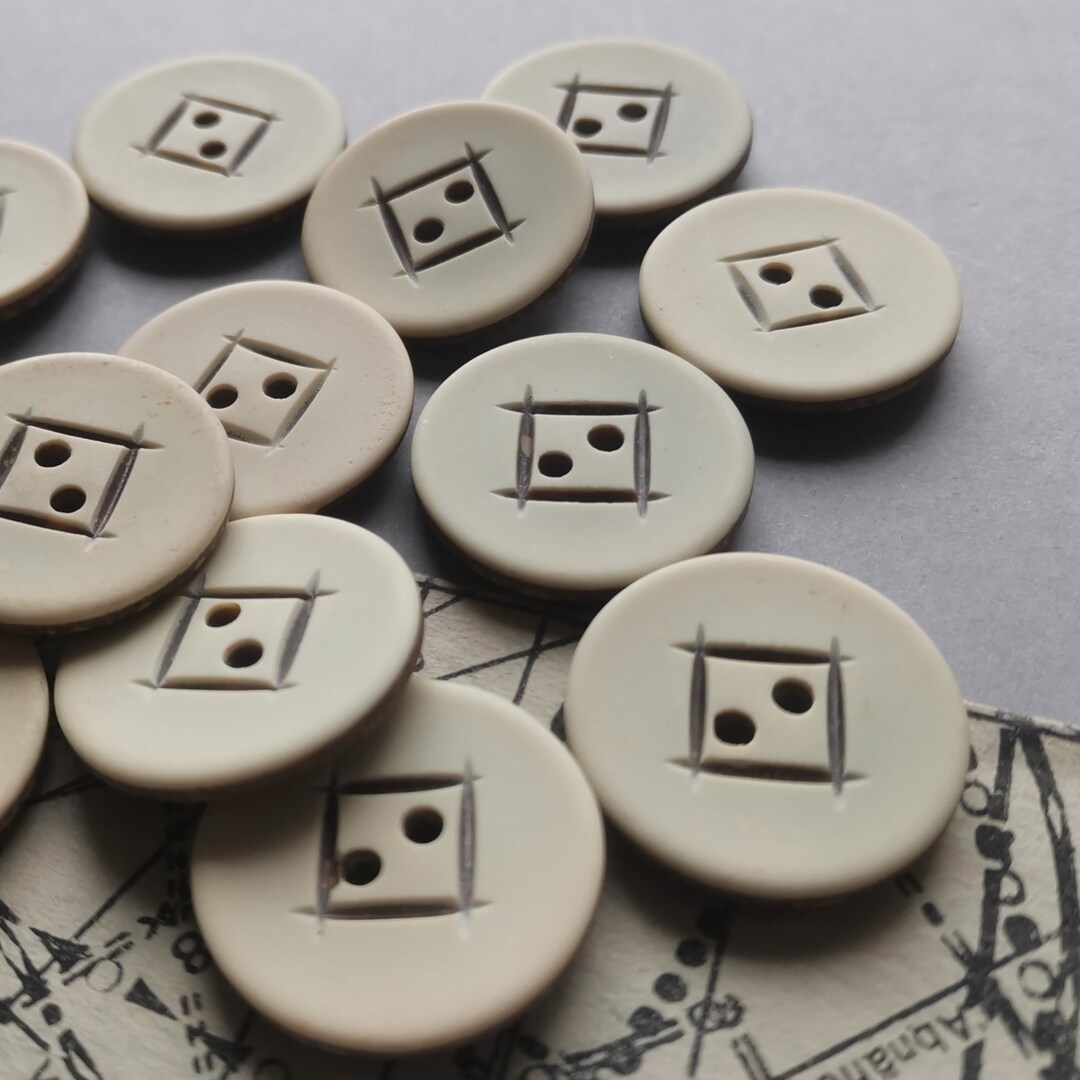 6pcs Ivory Coat Buttons 23mm (7/8") 2 Hole Buttons for Coat Jacket ...