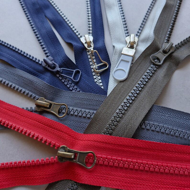 Open Ended Zipper 70-85cm Divisible Zipper Plastic Separating Chunky ...