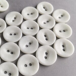 10 White 2 Hole Buttons 18mm for Blouse Shirt Dress Skirt Jacket Round ...
