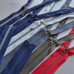 Open Ended Zipper 70-85cm Divisible Zipper Plastic Separating Chunky ...