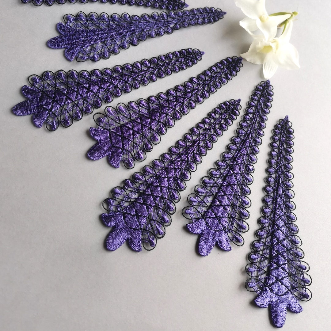 Purple Flower Applique Sew on Embroidered Patch Flower Patches 1 Piece ...