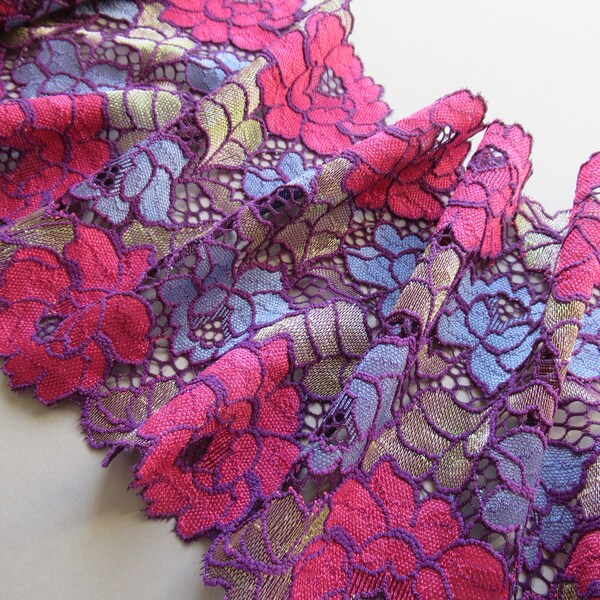 Purple Lace Fabric - Etsy