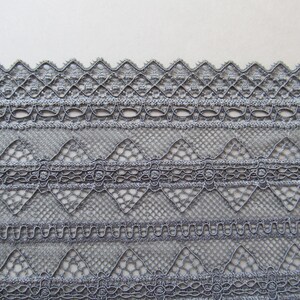Gray Mesh Lace Trim Stretch Lace Trim Double Edge Galloon Lace 17.5 Cm ...
