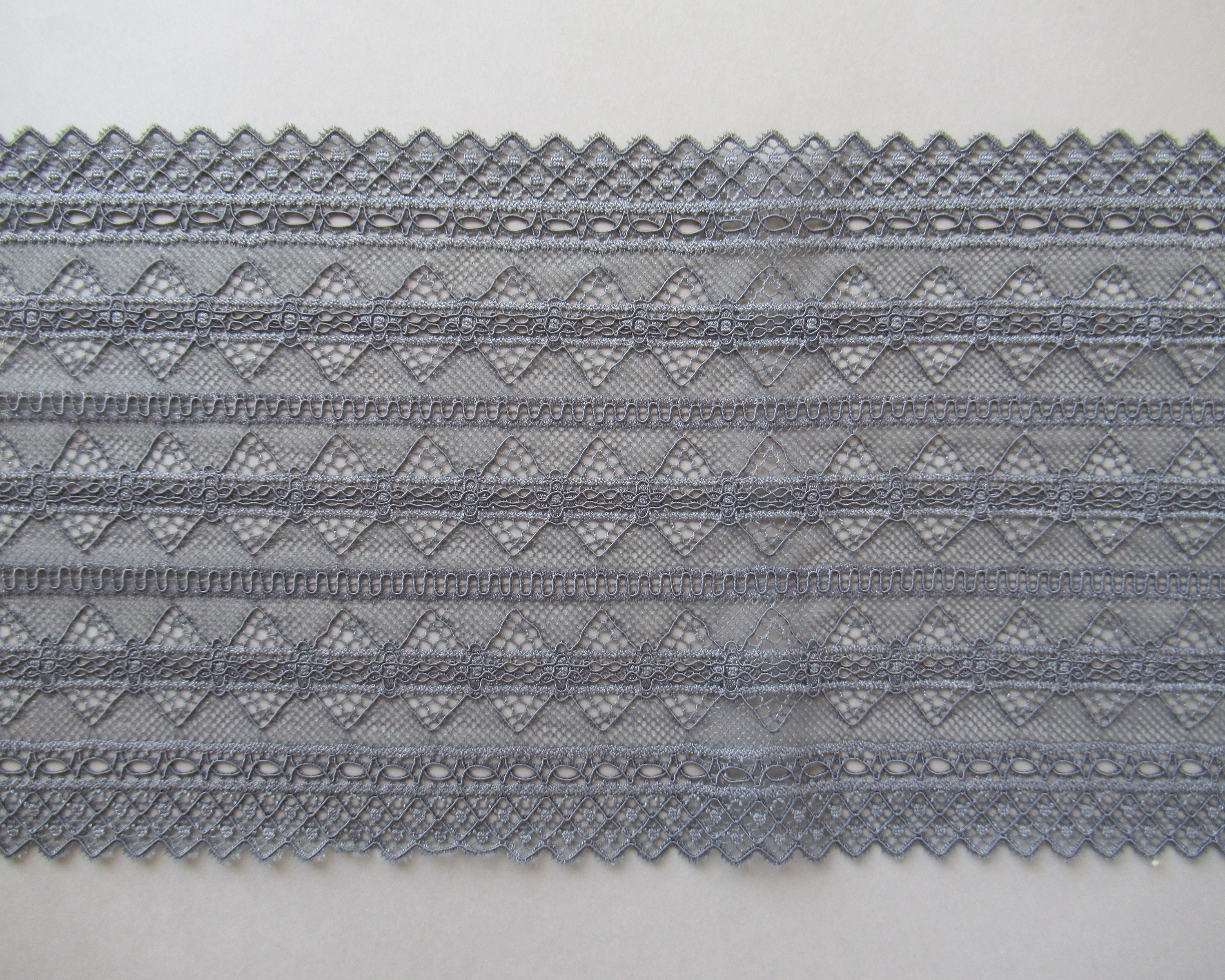 Gray Mesh Lace Trim Stretch Lace Trim Double Edge Galloon Lace 17.5 Cm ...