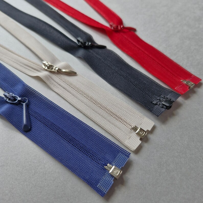 Invisible Open End Zipper 45-50cm Divisible Zipper Plastic Separating ...