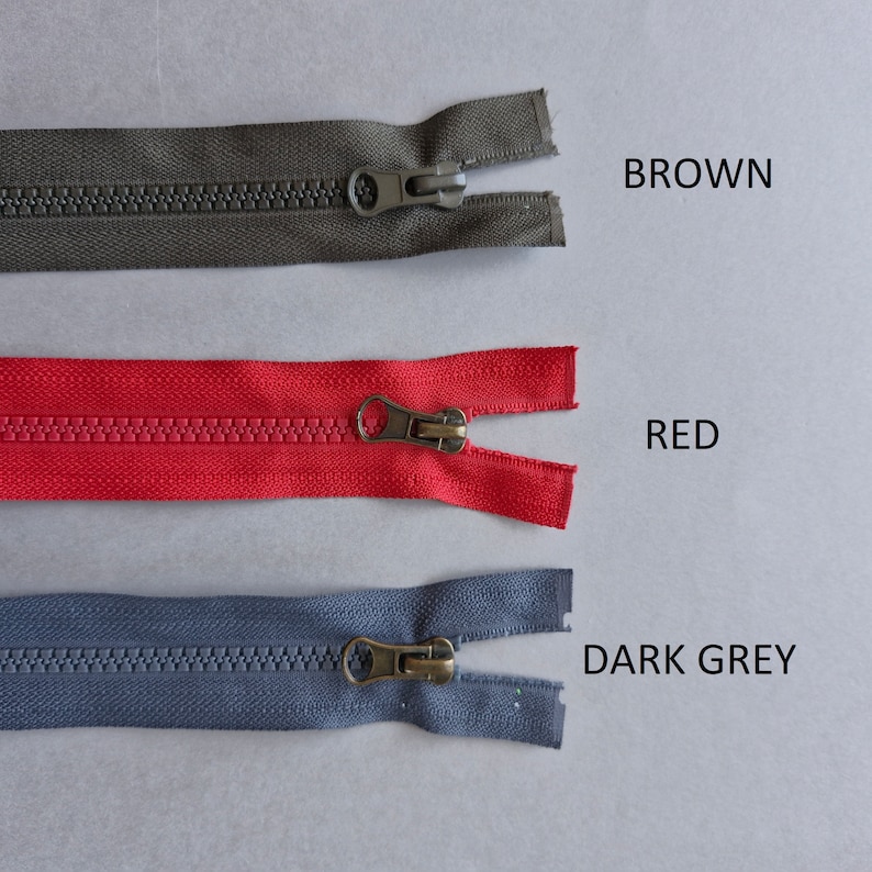 Open Ended Zipper 70-85cm Divisible Zipper Plastic Separating Chunky ...