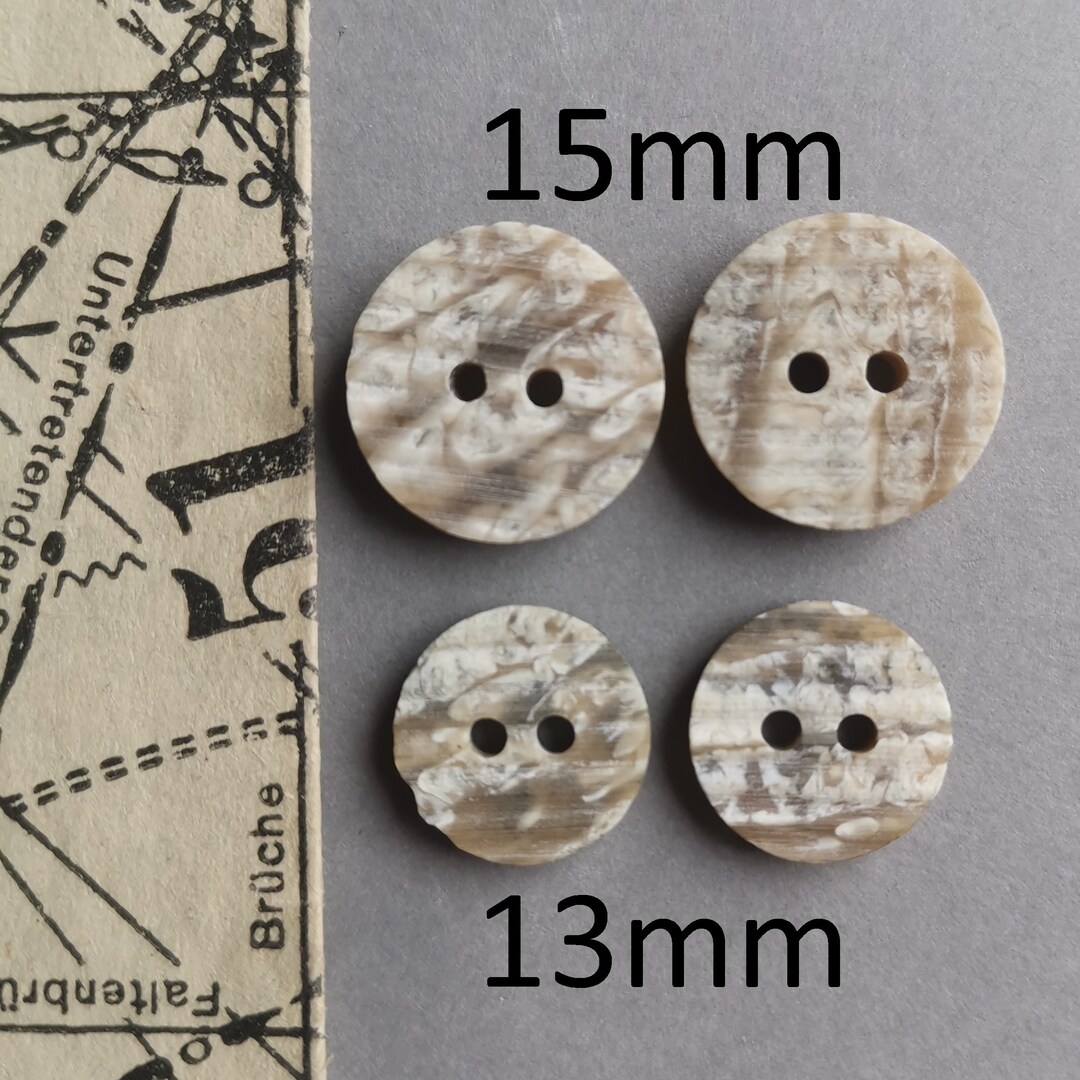 Khaki Beige Textured 2 Hole Buttons 15mm (5/8") 13mm (1/2") for Shirt ...