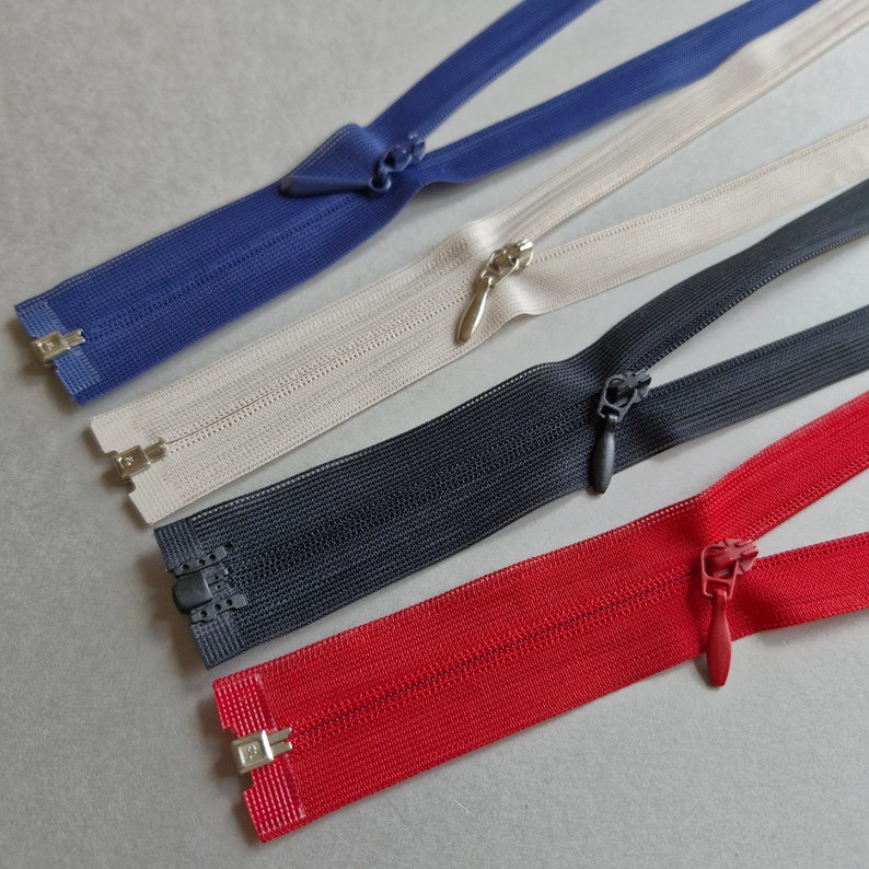 Invisible Open End Zipper 45-50cm Divisible Zipper Plastic Separating ...