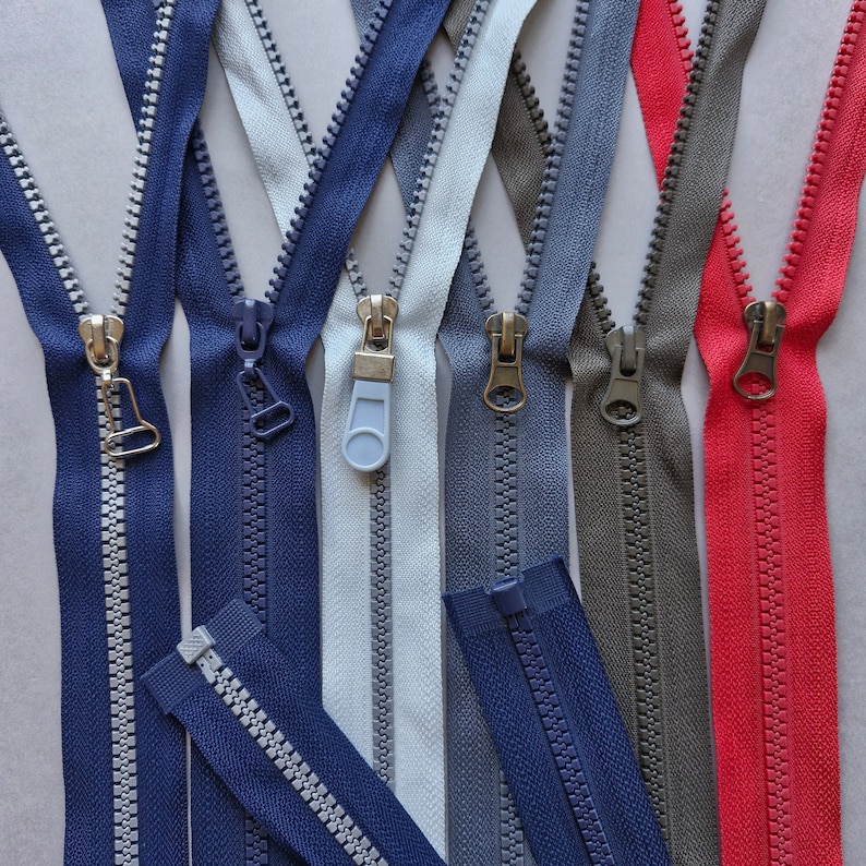 Open Ended Zipper 70-85cm Divisible Zipper Plastic Separating Chunky ...