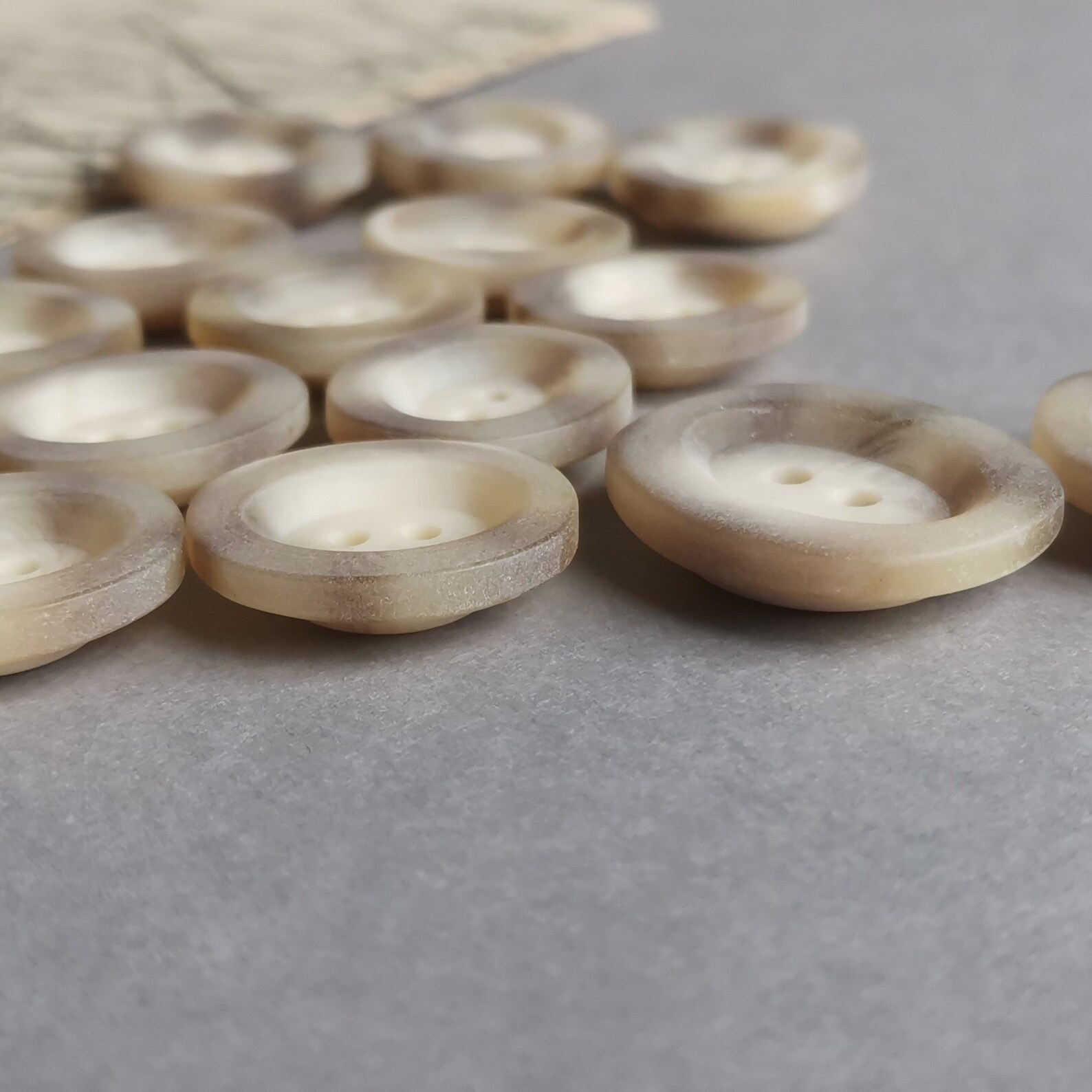 Ivory Beige Oval Buttons for Coat Jacket Trench Large 2 Hole Buttons ...