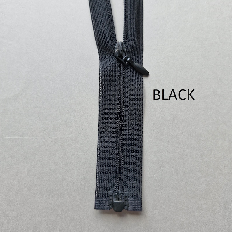 Invisible Open End Zipper 45-50cm Divisible Zipper Plastic Separating ...