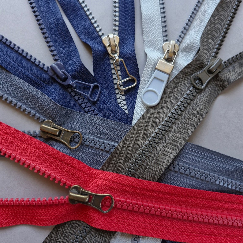 Open Ended Zipper 70-85cm Divisible Zipper Plastic Separating Chunky ...