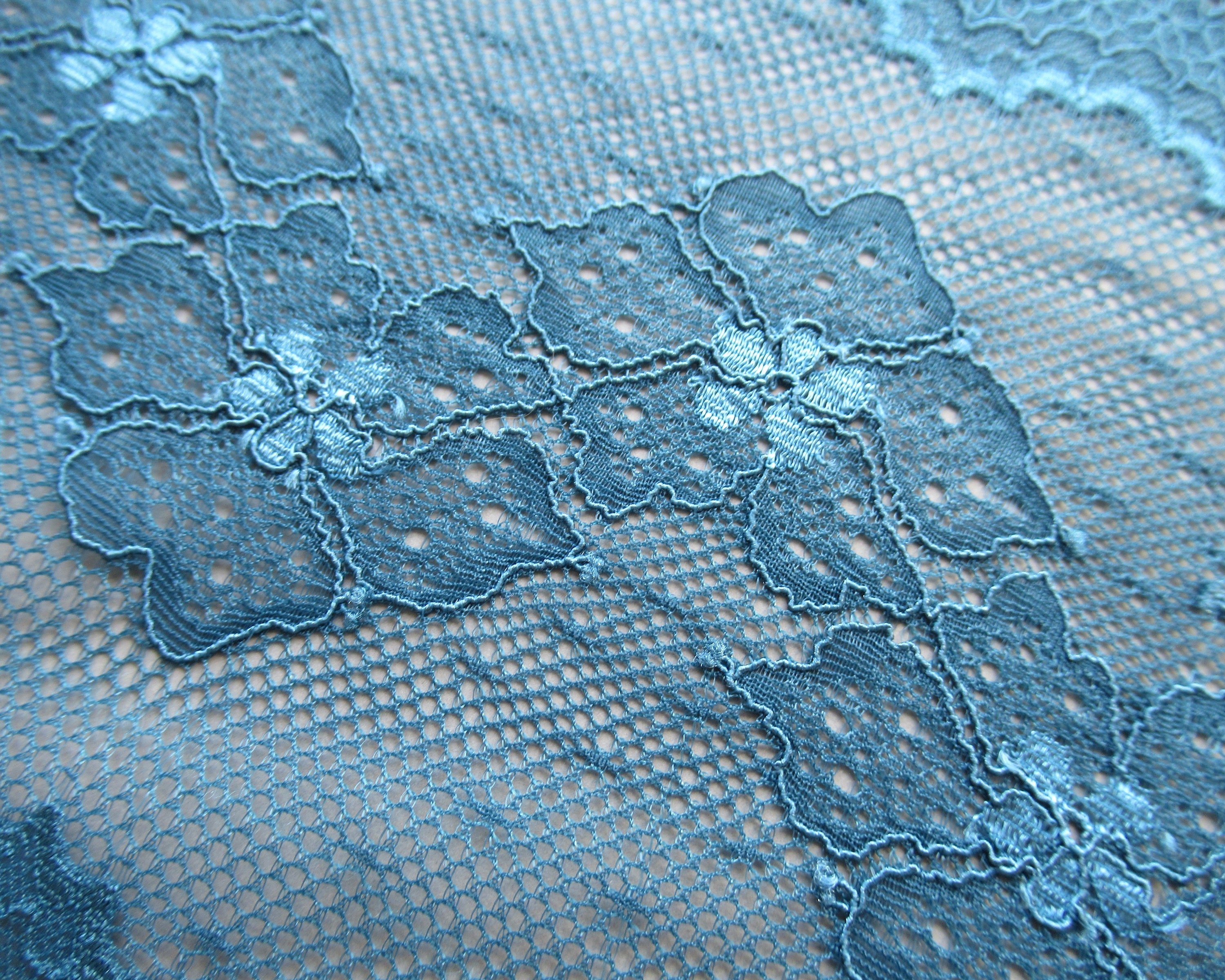 Teal Stretch Lace Trim Mesh Lace Trim Double Edge Galloon Lace 16.5 Cm ...