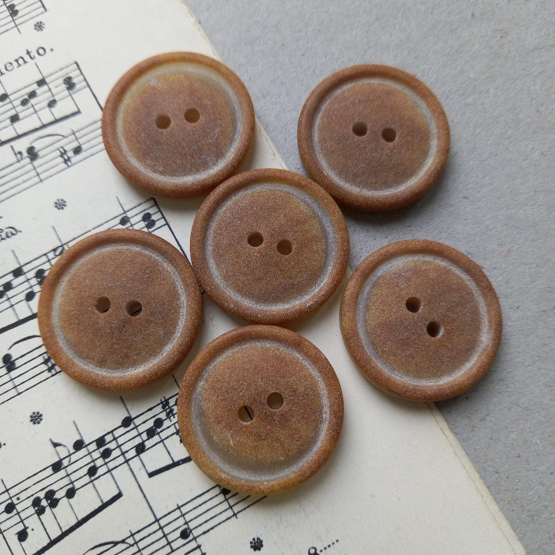 Tan Brown Coat Buttons 23mm (7/8") Beige Light Brown 2 Hole Buttons for ...