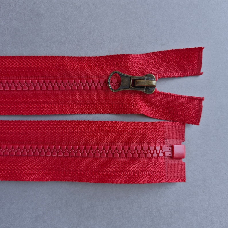 Open Ended Zipper 70-85cm Divisible Zipper Plastic Separating Chunky ...