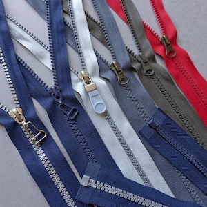 Open Ended Zipper 70-85cm Divisible Zipper Plastic Separating Chunky ...