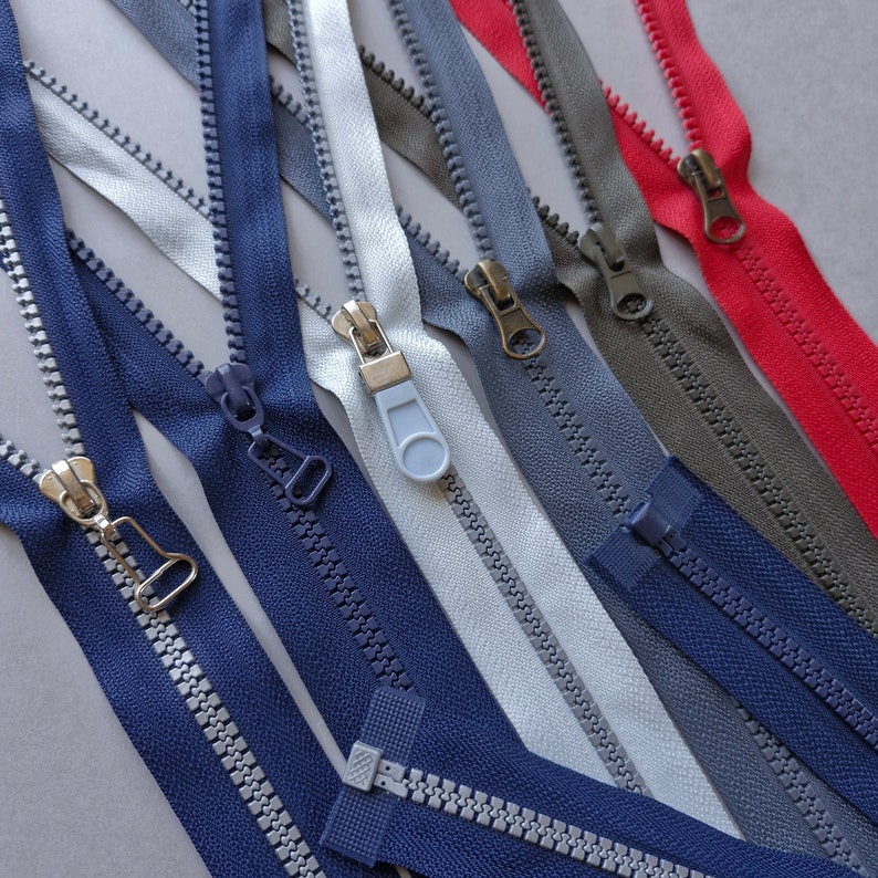 Open Ended Zipper 70-85cm Divisible Zipper Plastic Separating Chunky ...