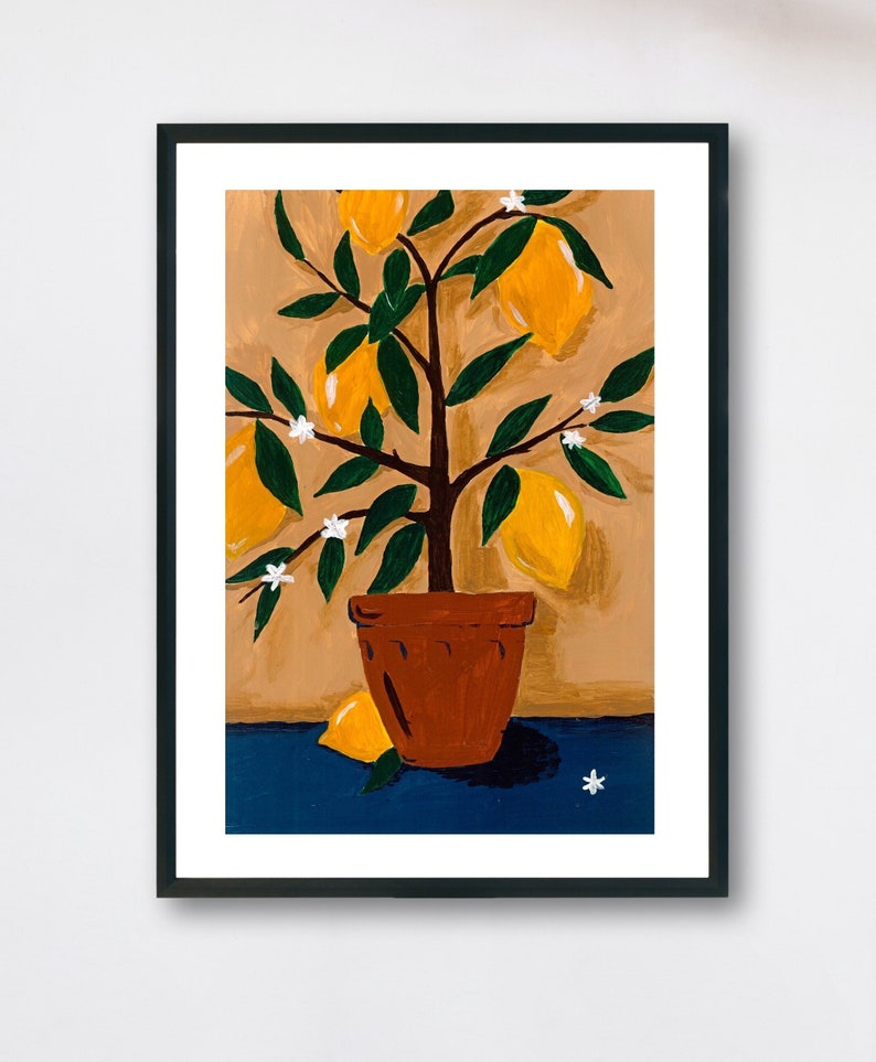 Lemon Tree, Wall Decor, Wall Art, Acrylic Illustration, Home Decor - Etsy