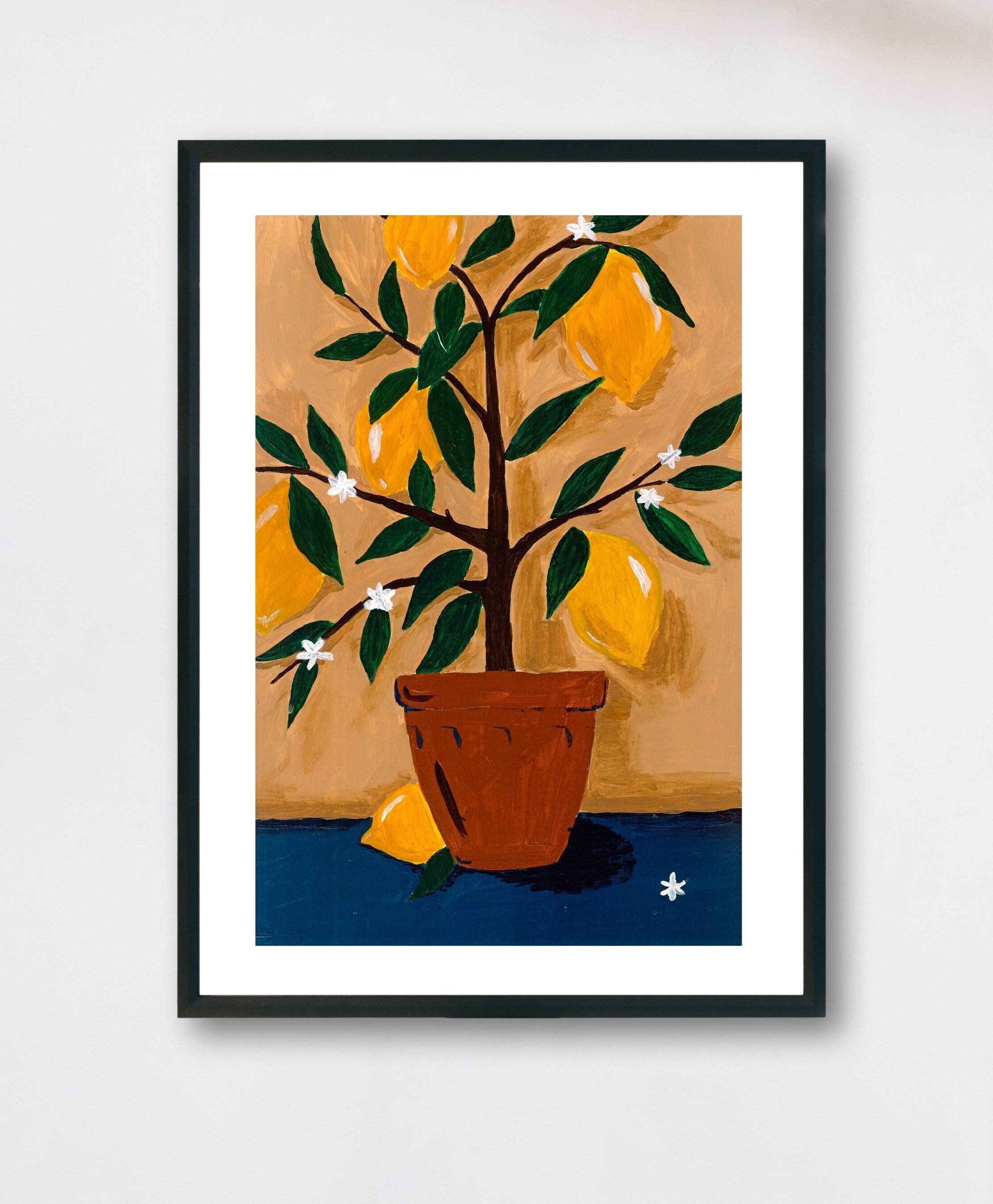 Lemon Tree, Wall Decor, Wall Art, Acrylic Illustration, Home Decor - Etsy
