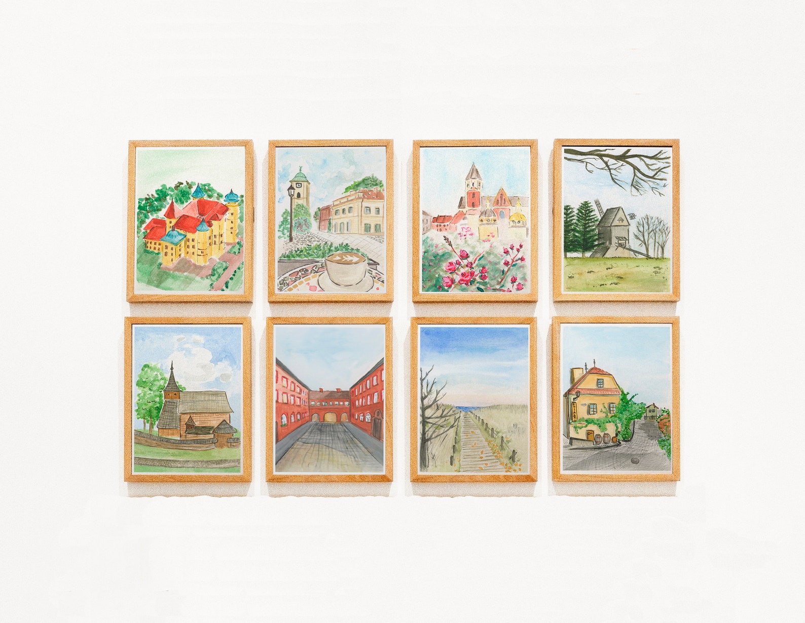 Postcards - SET OF 8 | Postcard Set of Poland | Polska Pocztówki | Art ...
