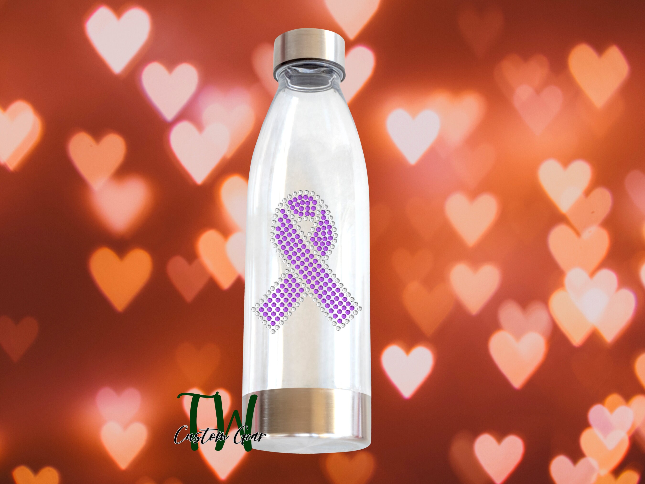 Custom Rhinestone Awareness Ribbon Decal, Cancer Ribbon Decal, Cancer ...