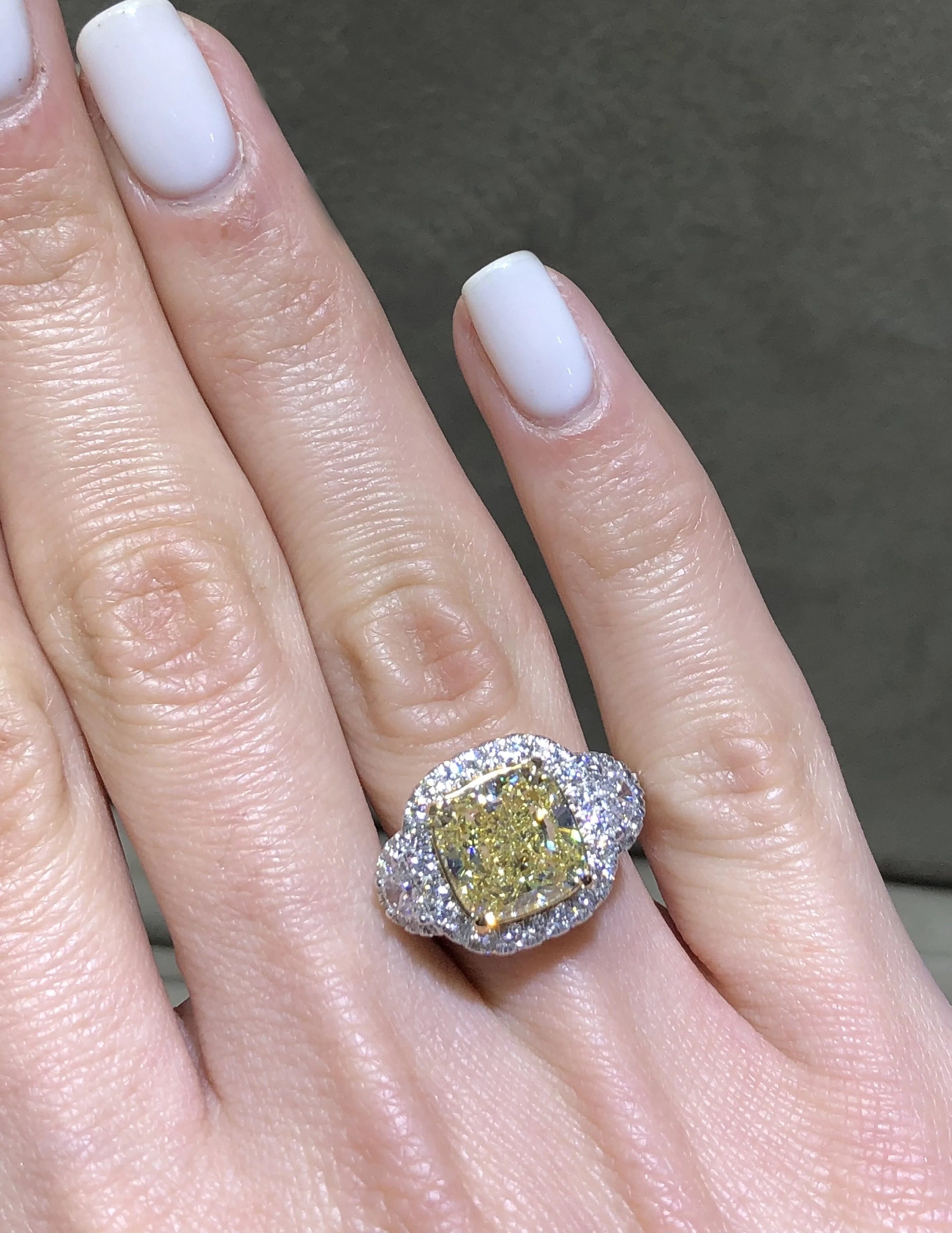 Fancy Yellow Moissanite Engagement Ring 14k Rose Gold Ring - Etsy