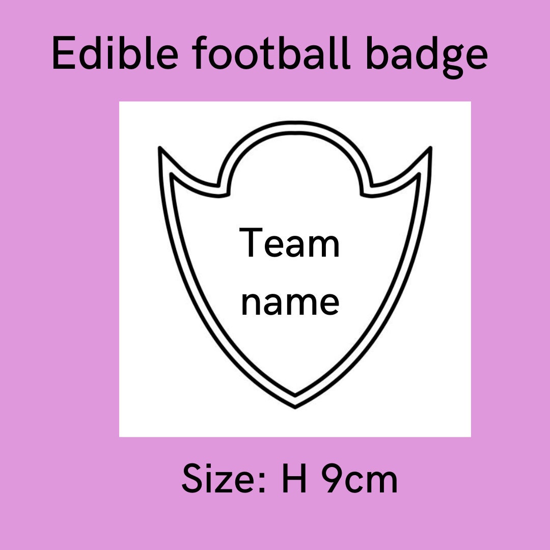 Edible Football Team Badge Cake Decoration and Topper - Etsy UK