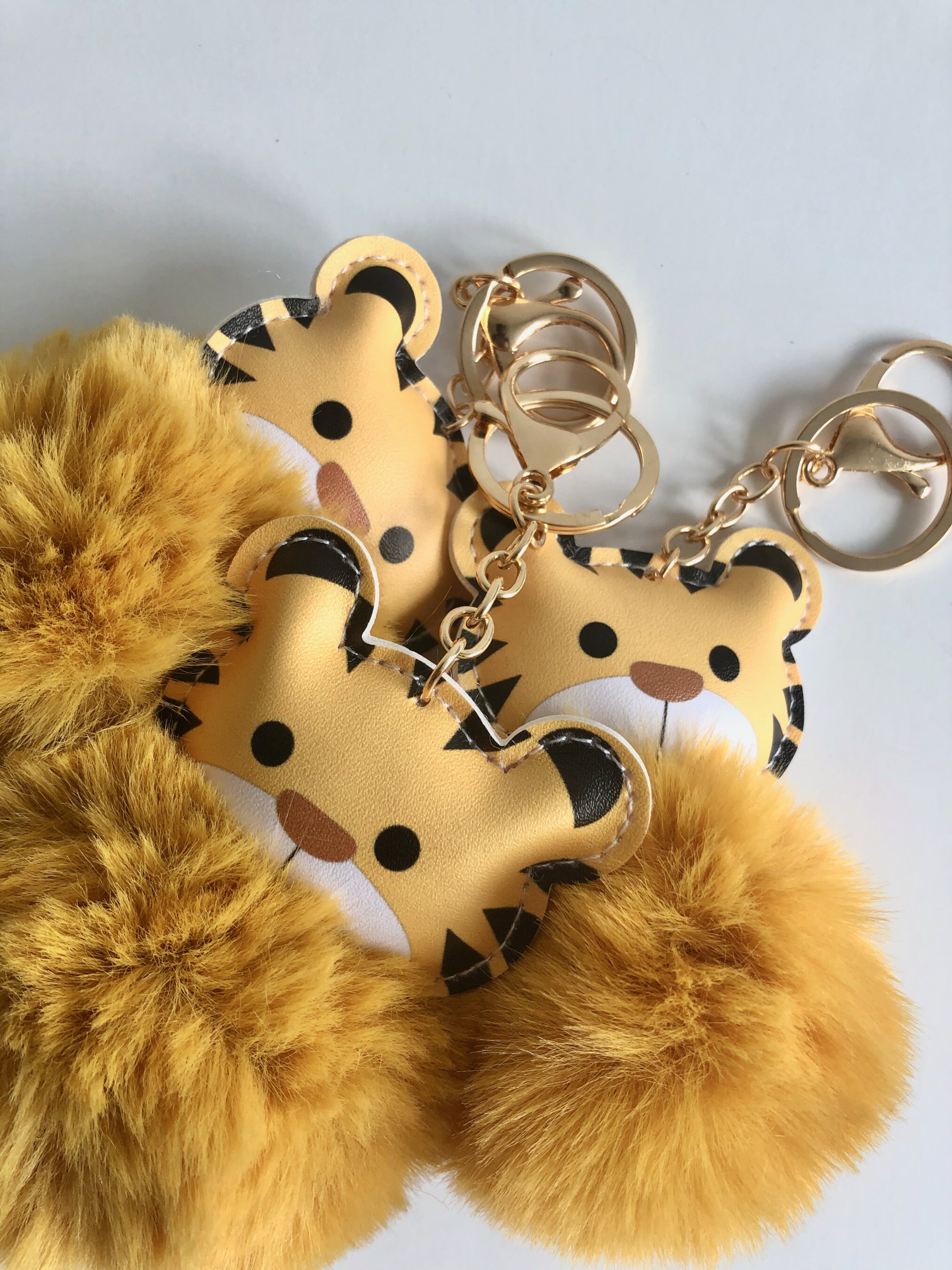 Safari Jungle Tiger Pom Pom Keychain Backpack Purse Lunchbox - Etsy