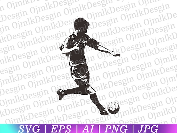 Soccer Player Svg Soccer Svg Soccer Clipart Sports - Etsy