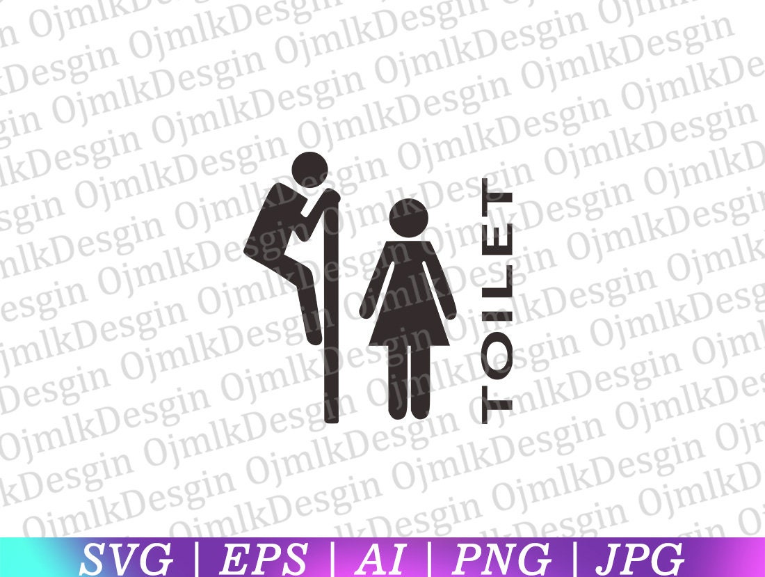 Toilet Sign Svg, Restroom Svg, Public Sign Svg, Bathroom Svg, Funny ...