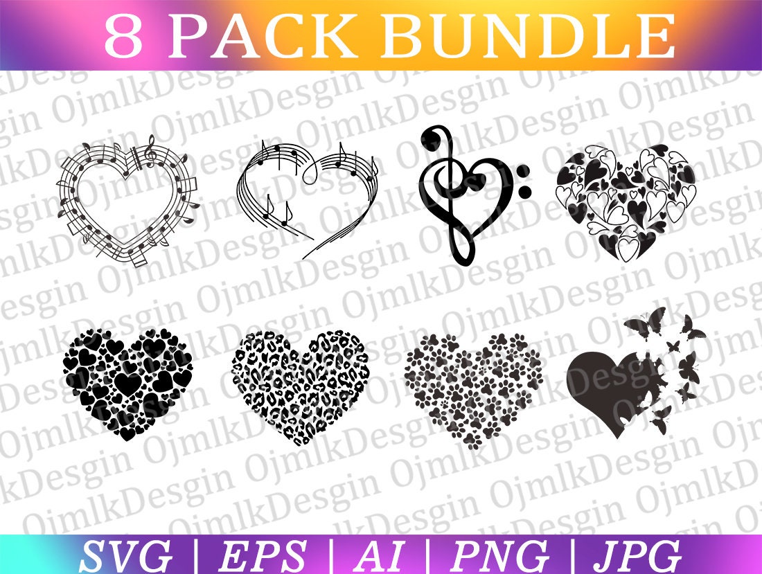 Heart Svg Bundle, Heart Svg, Hand Drawn Heart Svg, Open Heart Svg, Love ...