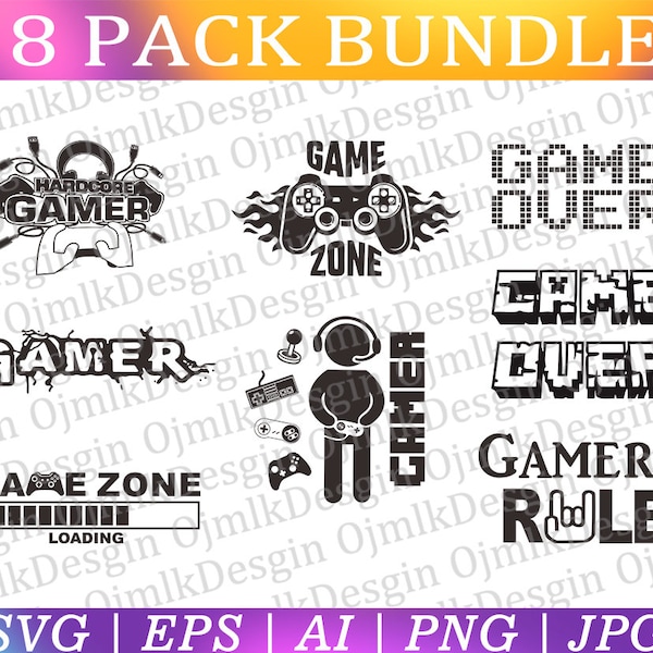 Gamer Svg - Etsy