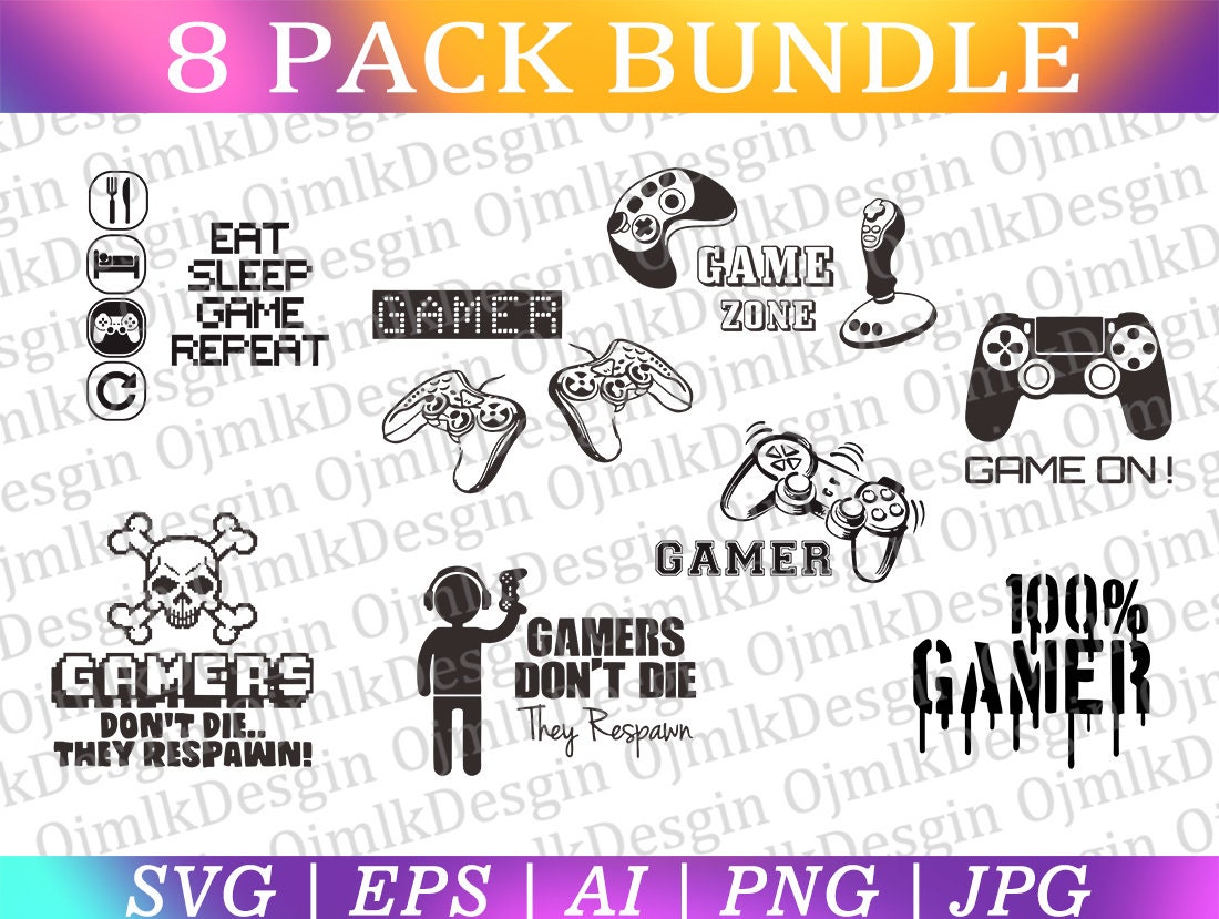 Gamer SVG Bundle Funny Gamer Svg Gamer Svg Video Games Svg - Etsy