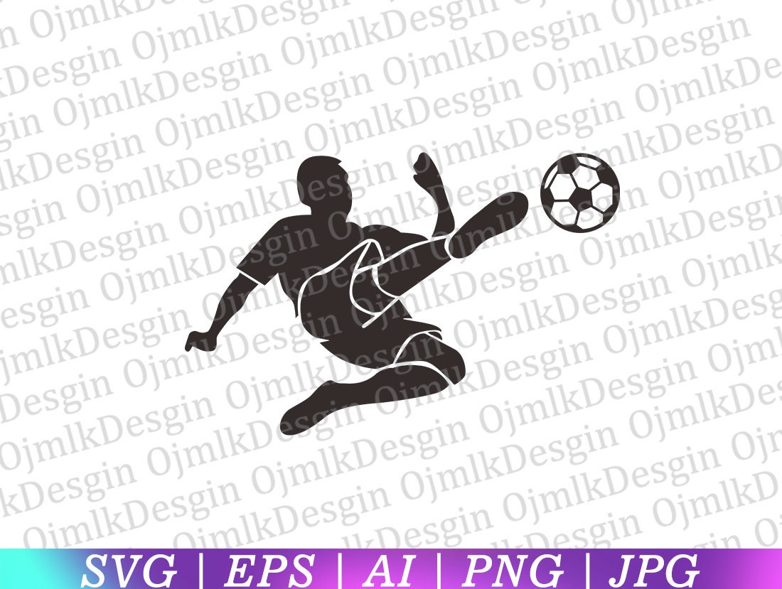Soccer Player Svg Soccer Svg Soccer Clipart Sports - Etsy