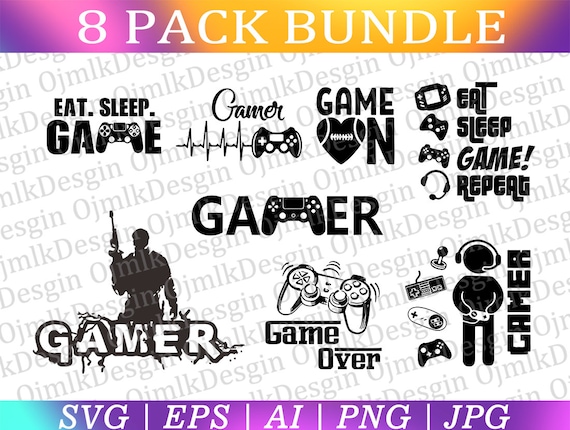 Gamer SVG Bundle Funny Gamer Svg Gamer Svg Video Games Svg - Etsy