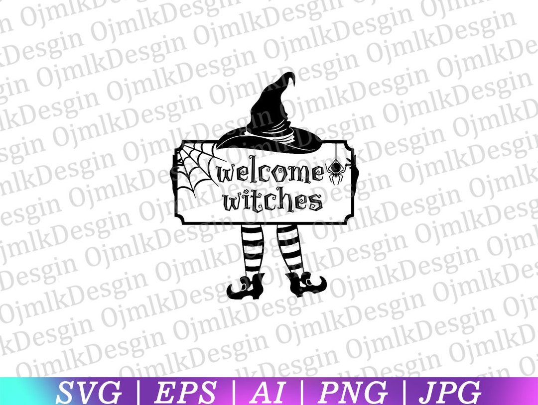 Welcome Witches Svg, Halloween Svg, Pumpkin Svg, Halloween Vector ...