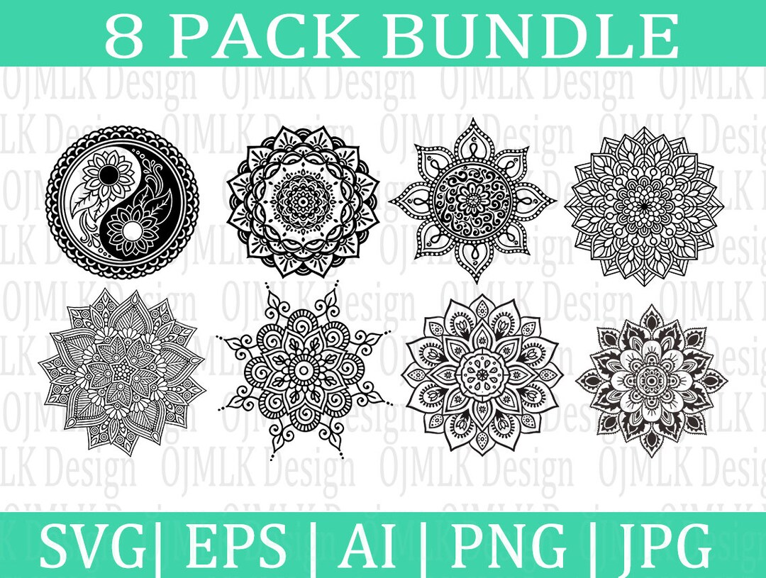 Mandala Svg,mandala Yoga Svg,mandala Svg Bundle Files for Cricut ...