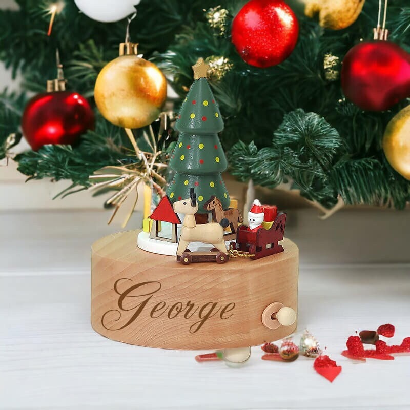 Personalized Engraved Wooden Music Box Custom Handmade - Etsy