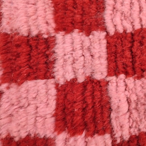Large Pink and Red Checkered Rug ,moroccan Berber Rug,geometric Rug ...