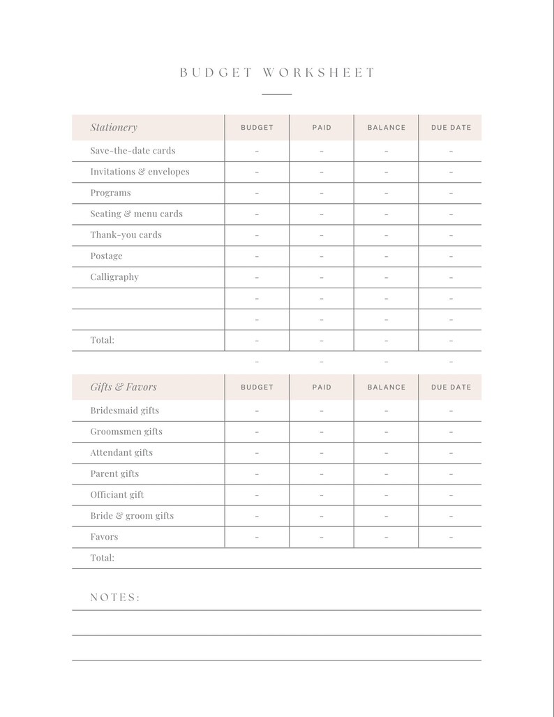 Wedding Budget Checklist | Digital Wedding Planner | Wedding Finance ...