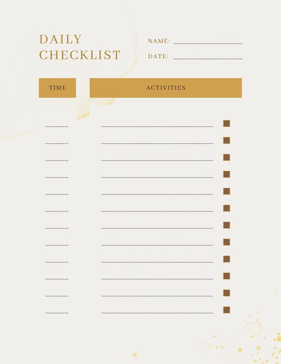 Minimal Daily Checklist | Etsy