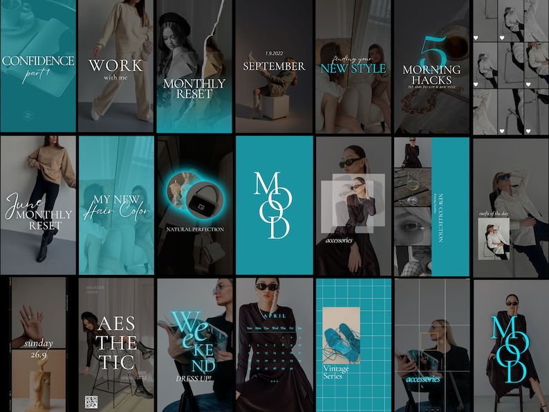 Instagram Reel and Story Templates Dark IG Reel Cover Template Modern ...