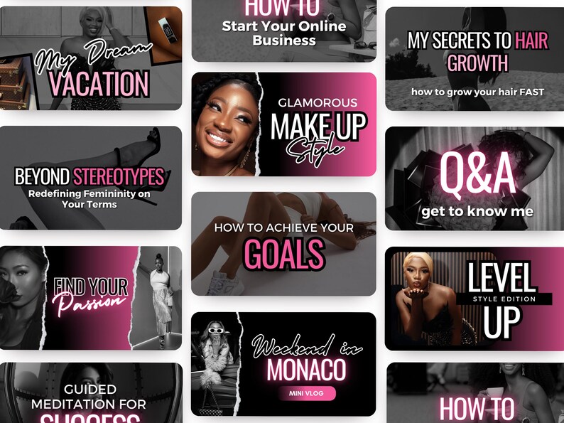 Youtube Thumbnails, Canva Templates, Editable Thumbnails, Thumbnail ...