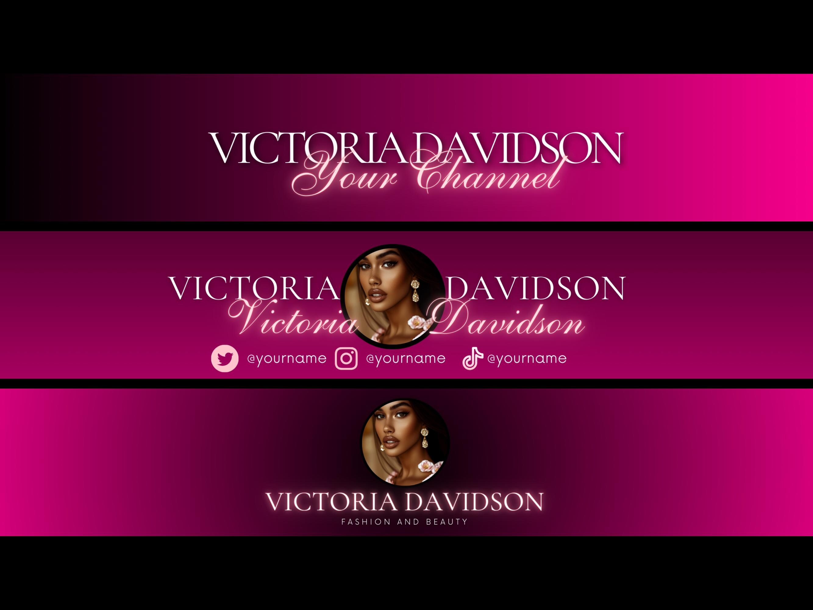 Luxury Youtube Banner Templates – Editable Canva Channel Art for ...