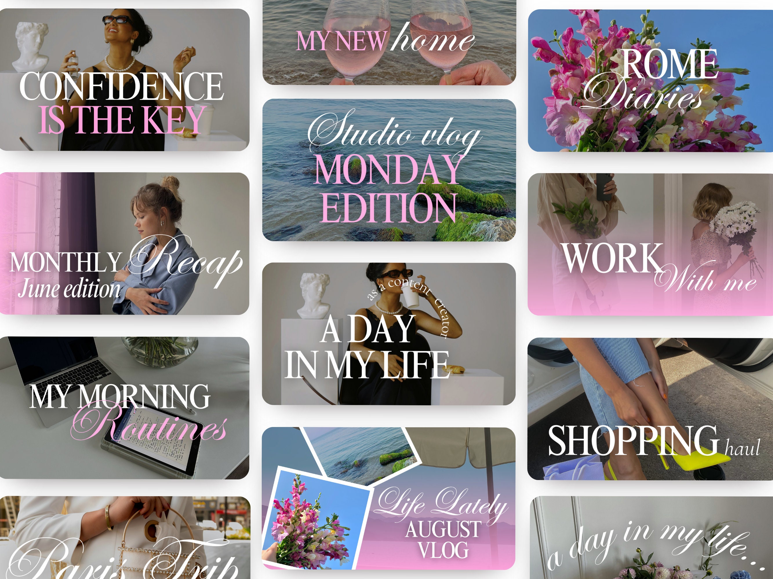 Youtube Thumbnails | Canva Templates | Minimalist Youtube Thumbnails ...