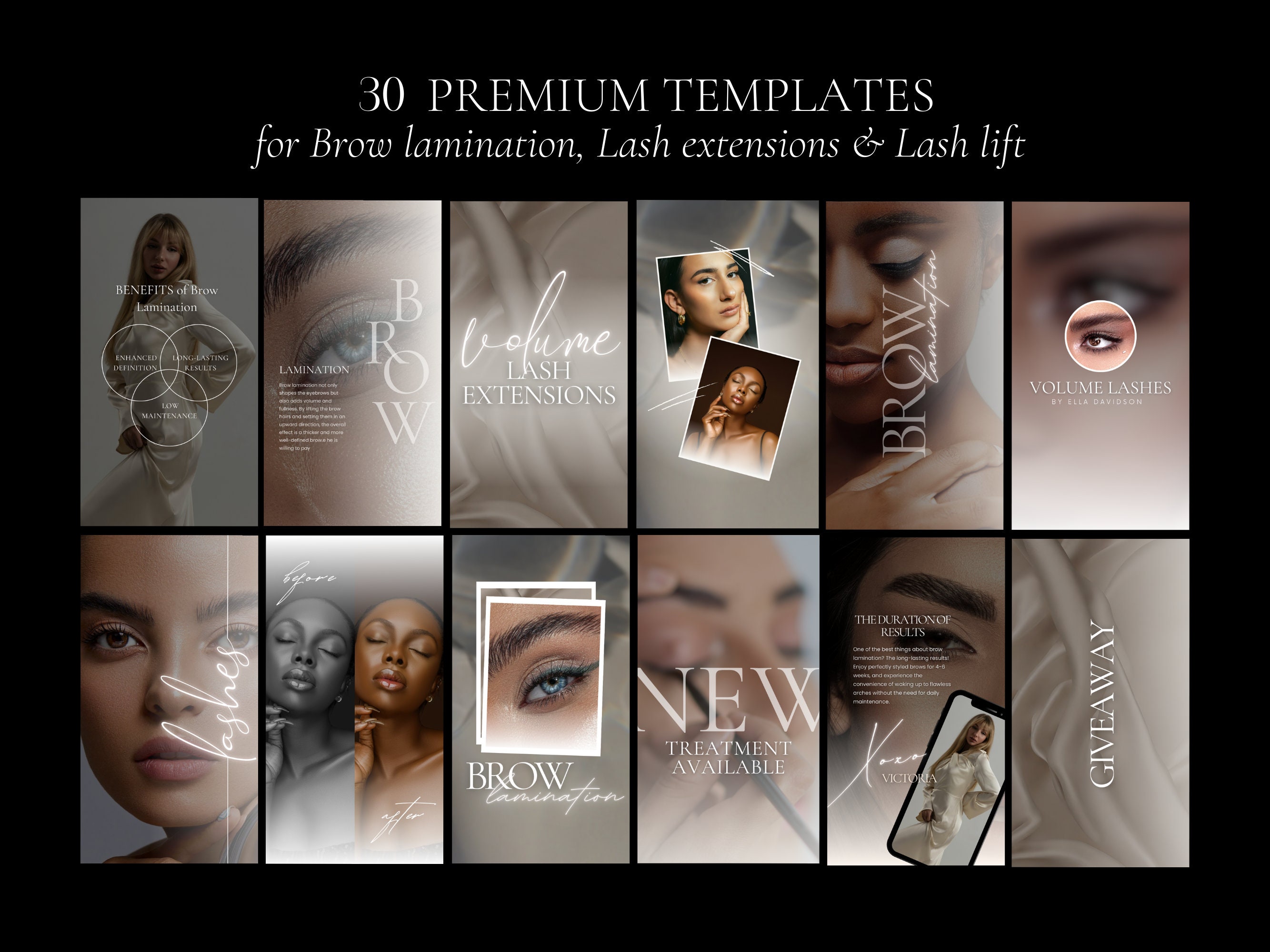 Brow Lamination Instagram Template lash Extension Eyebrow Artist ...