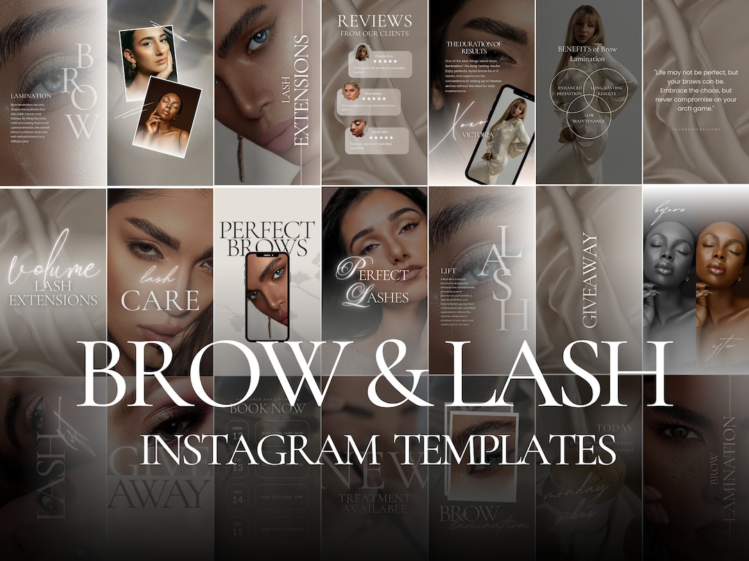 Brow Lamination Instagram Template |lash Extension | Eyebrow Artist ...